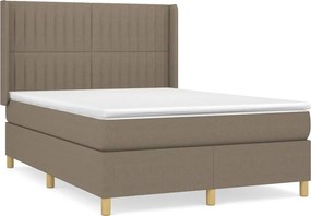 Box spring postel s matrací taupe 140x200 cm textil 3132157