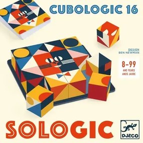 DJECO Logická hra Sologic - Cubologic 16 / Dřevěná skládačka / 16 kost