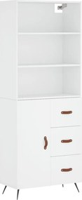 Skříň highboard bílá 69,5 x 34 x 180 cm kompozitní dřevo 3189413