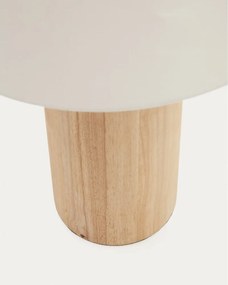 Bílá/v přírodní barvě stojací lampa s textilním stínidlem (výška 110 cm) Marga – Kave Home