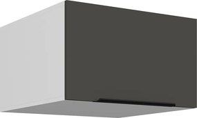 ARIA po | horní skříňka 60 NAGU-36 1F výklopná | 60 cm | HLUBOKÁ | ANTI FINGERPRINT povrch | bílá/šedá grafit
