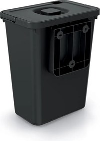 PRO Odpadkový koš SYSTEMA recyklovaný černý, objem 10l