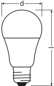 LED žárovka E27 LEDVANCE CL A FR 8,8W (60W) teplá bílá (2700K) stmívatelná