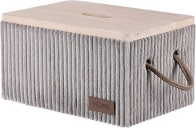 Autronic Koš prádelní - látkový s víkem, krémový, cena za sadu 5 ks Barva: Šedá