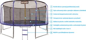 Marimex 457 cm + vnitřní ochranná síť + žebřík