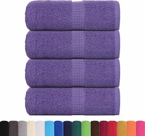 Ručníky pro hosty FROGN 4 ks fialové 30x50 cm 360 g/m² 136876