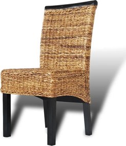 vidaXL Jídelní židle 6 ks abaka a masivní mangovníkové dřevo [274199]