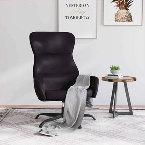 Relaxační křeslo černé umělá kůže 341084