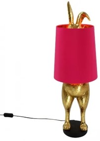 Stolní lampa Hiding Bunny, zlatá / růžová