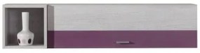 Závěsná skříňka Delbert 14 - fialová nebo popelová barva
