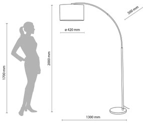 Stojací lampa ZENITH 1xE27/15W/230V matný chrom/bílá