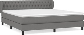 Box spring postel s matrací tmavě šedá 180x200 cm textil 3126502