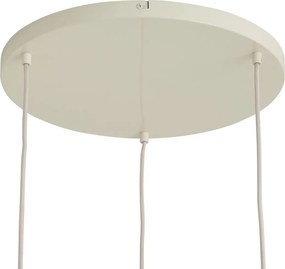 Retro závěsná lampa béžová se 3 kovovými stínidly - Ophelia