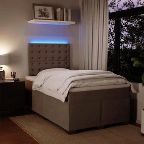 Box spring postel s matrací světle šedá 120 x 200 cm samet 3293194