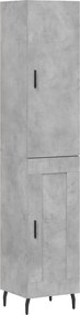 Skříň highboard betonově šedá 34,5x34x180 cm kompozitní dřevo 3199125