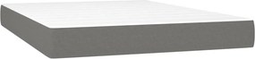 Box spring postel s matrací tmavě šedá 140x200 cm textil 3142018
