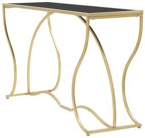 Konzolový stolek Mauro Ferretti Sun 130x40x75 cm, zlatá/černá