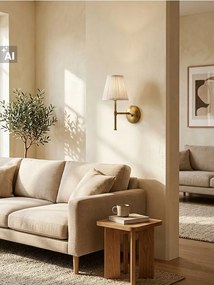 Sinsay - Elegantní LED nástěnné svítidlo s žebrovaným stínidlem - zlatá
