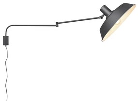 Moderní nástěnná lampa černá nastavitelná - Danielle