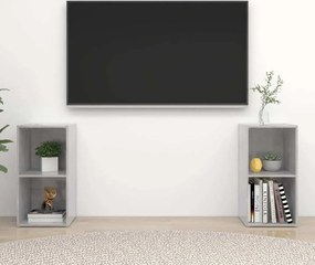 vidaXL TV skříňky 2 ks 72 x 35 x 36,5 cm dřevotříska [3079901] Barva: šedá s vysokým leskem