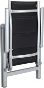 Zahradní polohovatelná židle / křesla Altessa Premium 2 ks - stříbrná