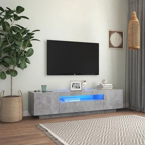 vidaXL TV skříňka s LED osvětlením 160x35x40 cm [815726] Barva: Betonová šedá