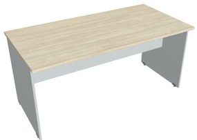 Stůl jednací rovný 160 cm - Hobis Gate GJ 1600 Dekor stolové desky: akát, Dekor lamino podnože: šedá