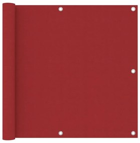 Balkónová zástěna červená 90 x 300 cm oxfordská látka