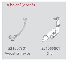 Casarredo Nerezový dřez CRETA 1B1D MARGARITA vestavný hladký