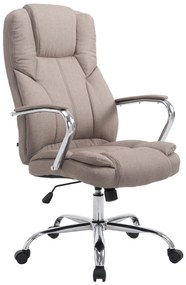 Kancelářská XXL židle Xanthy látka - Šedo-hnědá (Taupe)