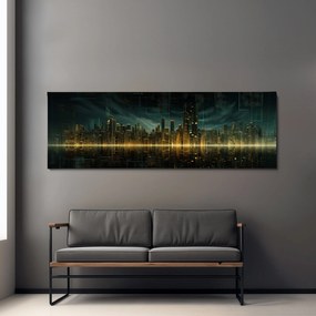 Obraz na plátně - Futuristické město - Hi-Tech Metropole FeelHappy.cz Velikost obrazu: 180 x 60 cm