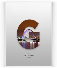Plakát / Obraz Glasgow Pololesklý saténový papír 210 g/m² A4 - 21 x 29,7 cm