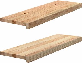 Nášlapy na schody 2 ks neošetřené 80x30x2 cm masivní dub 3283779