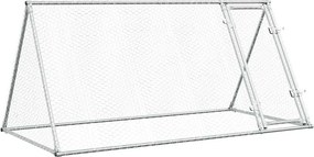 Klec pro kuřata stříbrná 200 x 105 x 91 cm pozinkovaná ocel 172557