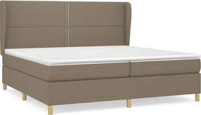 Box spring postel s matrací taupe 200x200 cm textil 3128473