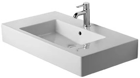 Duravit Vero - Umyvadlo 85x49 cm, s přepadem, s otvorem pro baterii, WonderGliss, bílá 03298500001