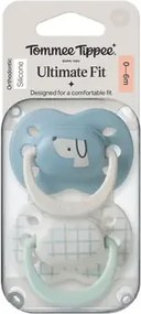 Tommee Tippee Ultimate Fit DECO silikonový dudlík 0–6 m BOY 2ks - více