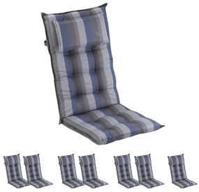Sylt, čalouněná podložka, podložka na židli, podložka na výše polohovací křeslo, polštář, polyester, 50 × 120 × 9 cm, 8 x sedák