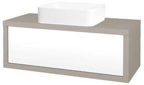 Dřevojas Koupelnová skříň STORM SZZ 100 (umyvadlo Joy) Varianta: N07 Stone / L01 Bílá vysoký lesk