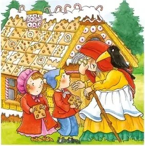 GOKI Dřevěné kostky Pohádky / 9 kostek / od 3 let