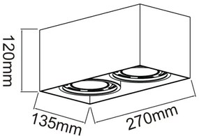 Minimalistické bodové svítidlo Cardi 2 černá