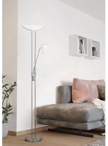 EGLO 85971 - Stmívatelná stojací lampa BAYA 1xR7s/230W+1xG9/33W matný chrom