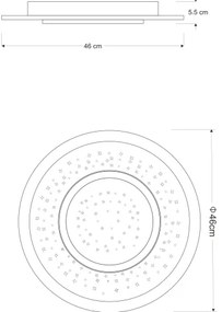 Globo 48133-44 - LED Stmívatelné stropní svítidlo LED/44W/230V 2700-6000K + DO