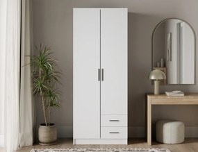 Novaro 80 Šatní skříň s křídlovými dveřmi bílá (kód WB)