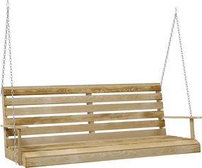 Houpací lavice impregnovaná borovice 155 x 65 x 60 cm 316065
