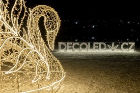 Easy Fix LED Neon hadice venkovní, 50 m, D-TYP jednostranný, teple bílá, 3000 diod, bílý kabel, IP44, cívka