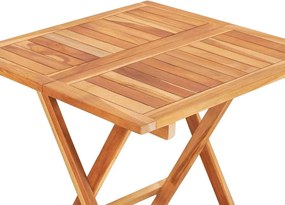 3dílný bistro set s béžovými poduškami masivní teakové dřevo 3063228