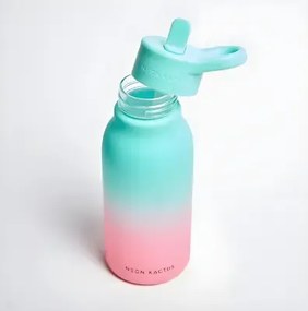 Neon Kactus Dětská tritanová láhev tyrkysově-růžová / 340 ml / bez BPA