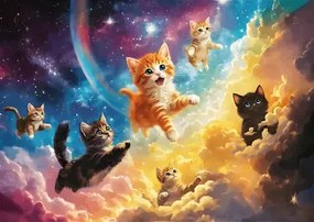 TREFL Puzzle Vesmírné kočky / 500 dílků / 48 x 34 cm