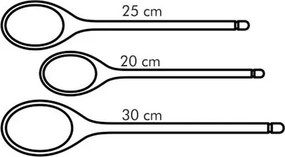 TESCOMA Vařečky oválné WOODY, sada 3 ks
